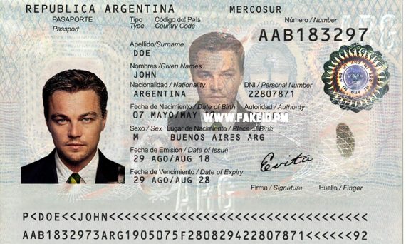 Argentina Fake Passport - Buy Fake Id | Best Scannable Fake ID Online